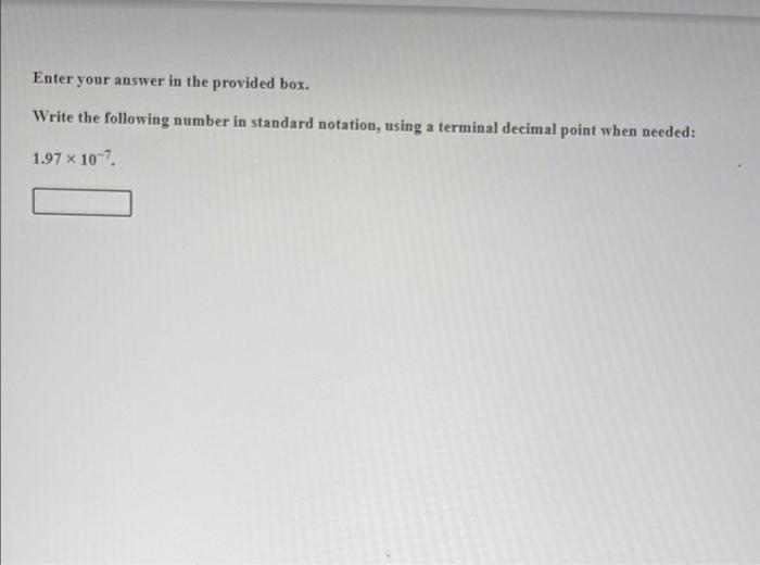 Solved Enter your answer in the provided box. Carry out the | Chegg.com