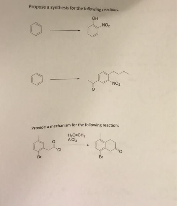 Solved Propose a synthesis for the following reactions. | Chegg.com