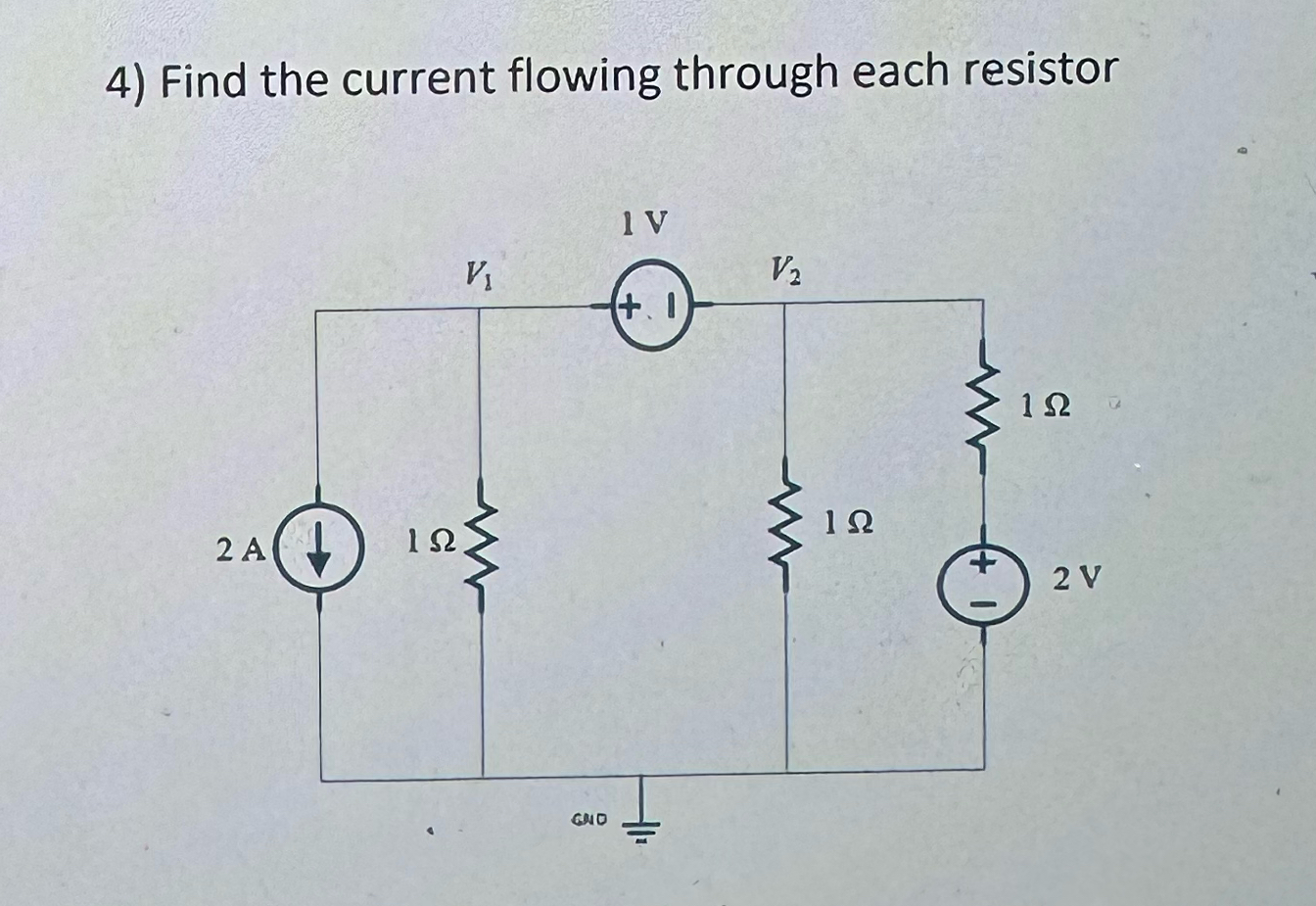 Solved Find The Current Flowing Through Each Resistor