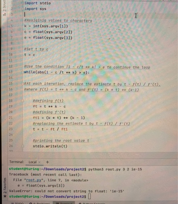 Solved :. 7: Struct 1 import stdio import sys 1 #Assiginig | Chegg.com