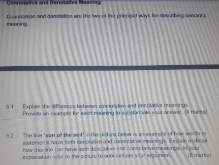 Solved Connotative and Denotative MeaningConnotation and | Chegg.com