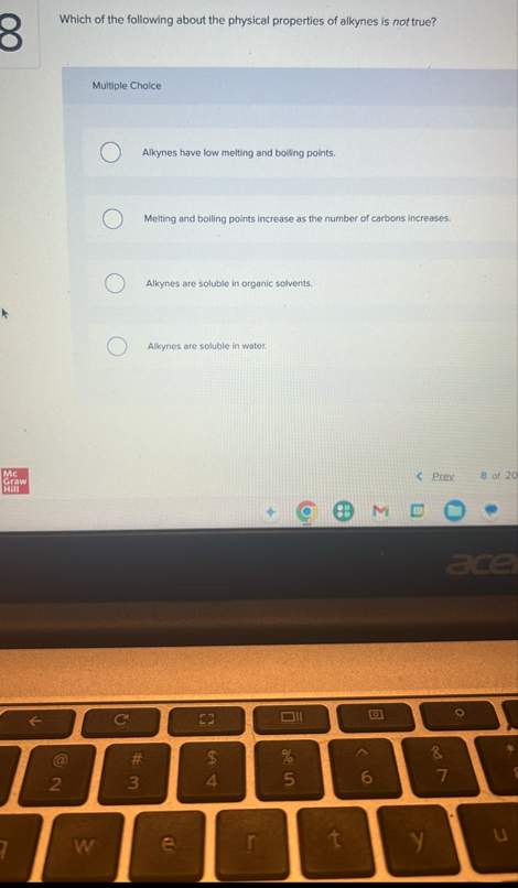 Solved Which of the following about the physical properties | Chegg.com