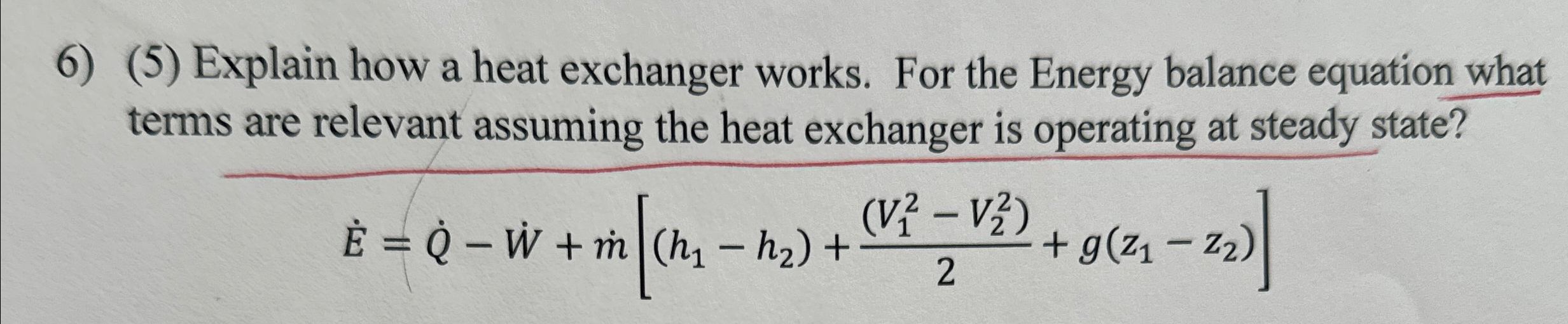 Solved (5) ﻿Explain how a heat exchanger works. For the | Chegg.com