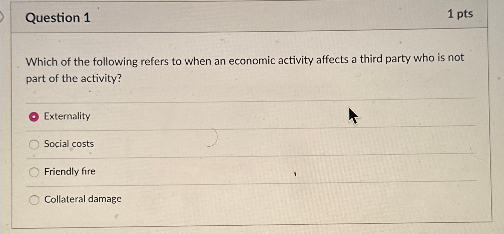 Solved Question 11 ﻿ptsWhich of the following refers to when | Chegg.com