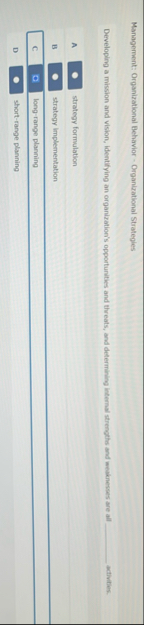 Solved Management: Organizational Behavior - ﻿Organizational | Chegg.com