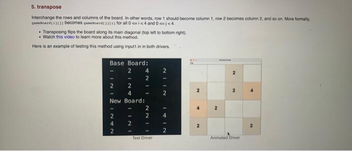 Solved This assignment involves coding the game 2048 using | Chegg.com