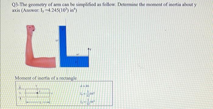 Solved Q3-The geometry of arm can be simplified as follow. | Chegg.com