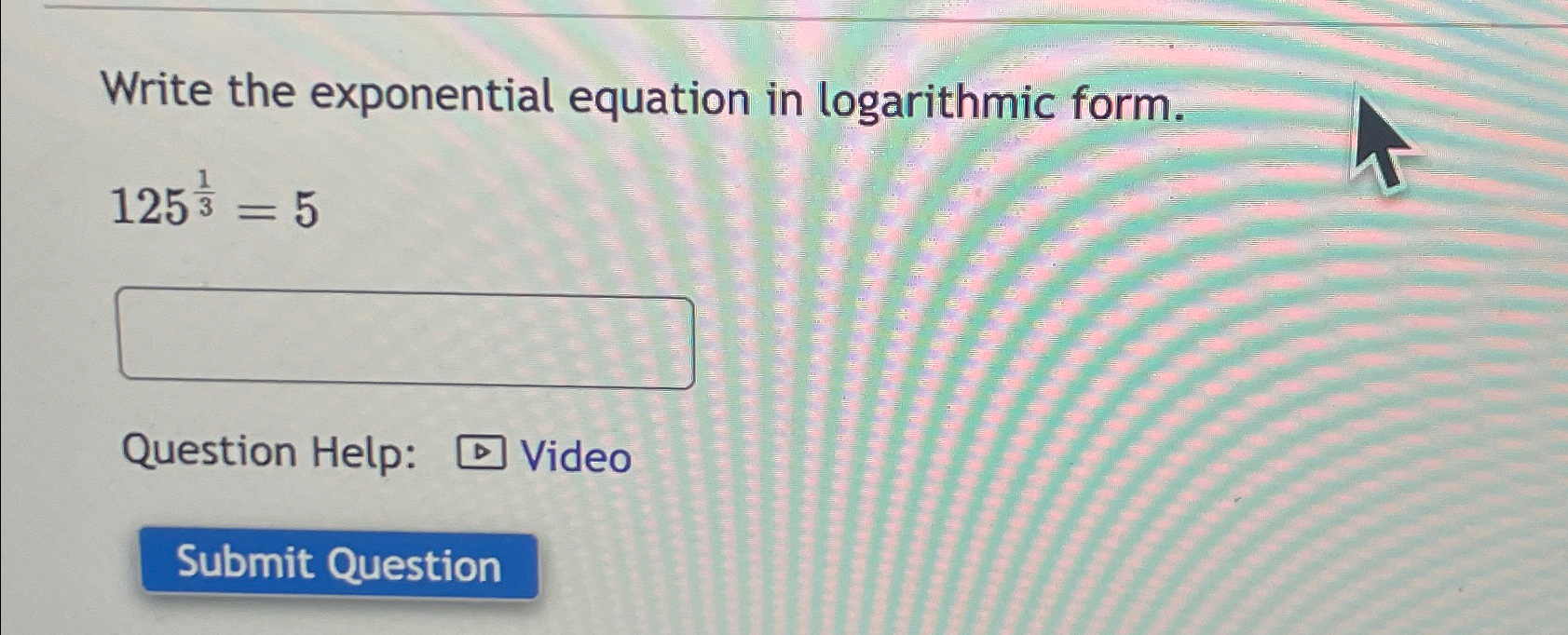 Solved Write the exponential equation in logarithmic | Chegg.com