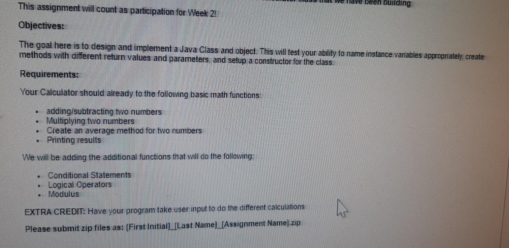 Solved This assignment will count as participation for Week | Chegg.com