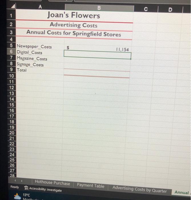 10 9 Create a Data table in the range B: H16 using | Chegg.com