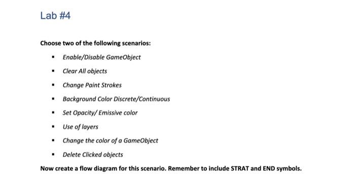 Solved Lab \#4 Choose two of the following scenarios: - | Chegg.com