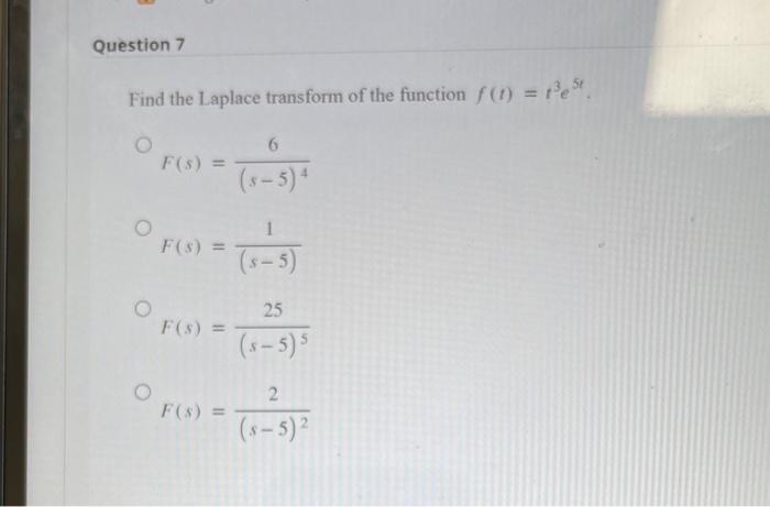 Solved Find the Laplace transform of the given function. | Chegg.com