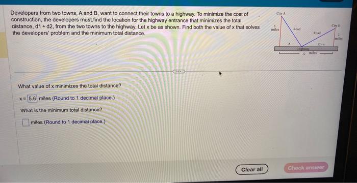 Solved Developers from two towns, A and B, want to connect | Chegg.com