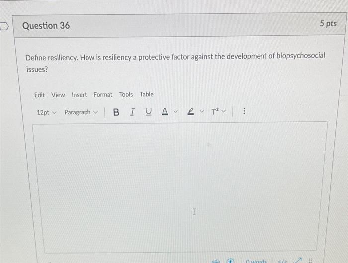 Solved Define resiliency. How is resiliency a protective | Chegg.com