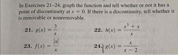 Solved In Exercises 21-24, graph the function and tell | Chegg.com