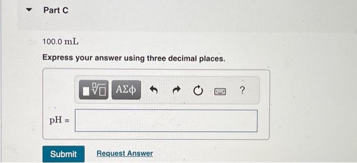 Solved 75.0 mL Express your answer using three decimal | Chegg.com
