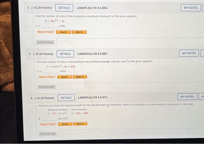 Solved 10.29 Points] LARAPCALC10 3.5.004. Find the number of | Chegg.com