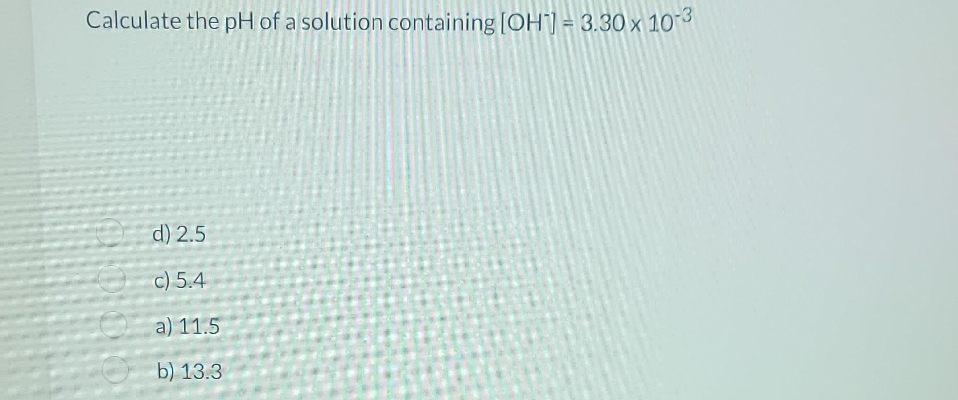 Solved Calculate the pH of a solution containing | Chegg.com