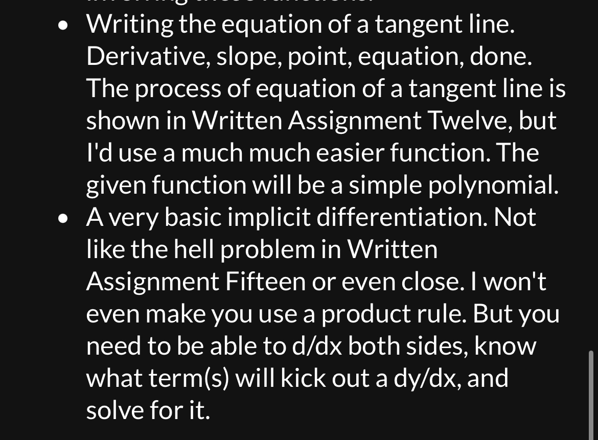 Solved 1) ﻿Writing the equation of a tangent line. | Chegg.com