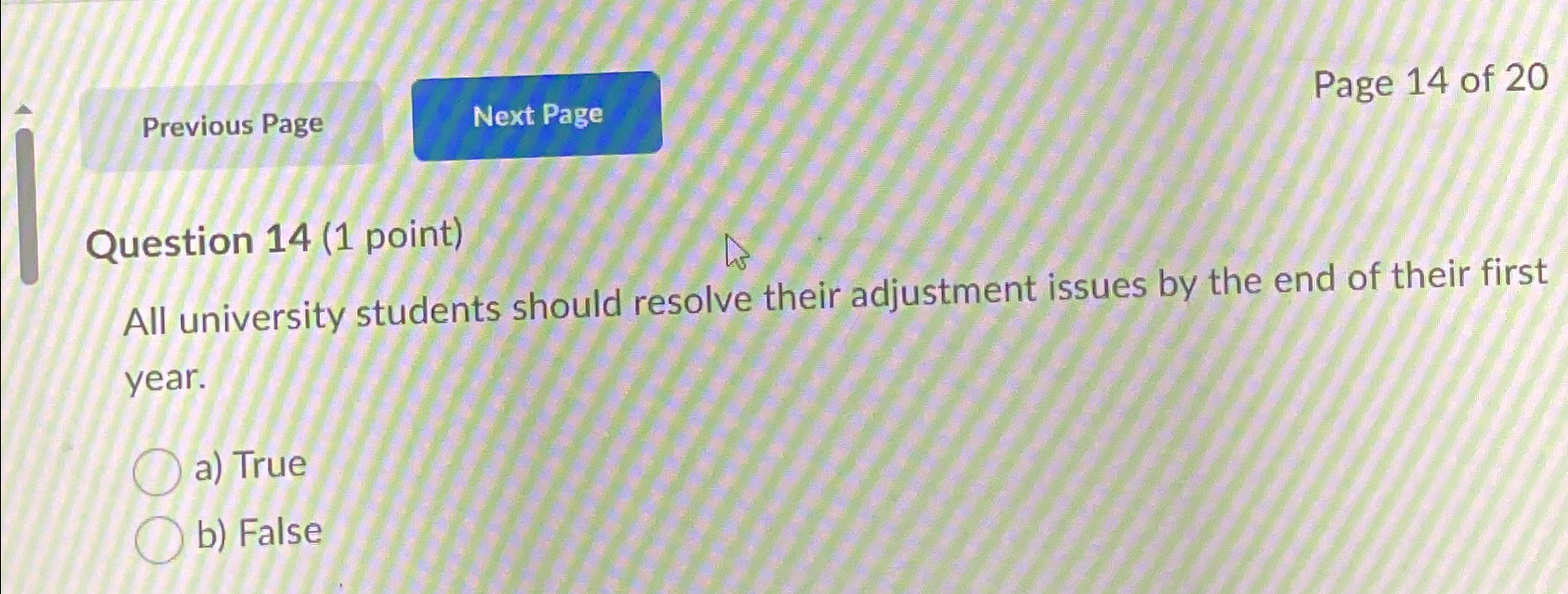 Solved Previous PagePage 14 ﻿of 20Question 14 (1 ﻿point)All | Chegg.com