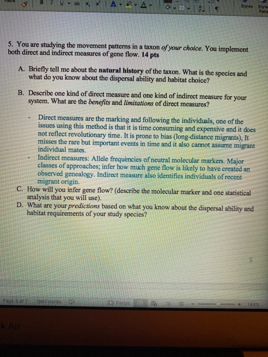 Solved please answer 5.A , 5. C and 5D. also please find an | Chegg.com