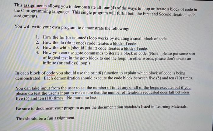 Solved This assignments allows you to demonstrate all four | Chegg.com