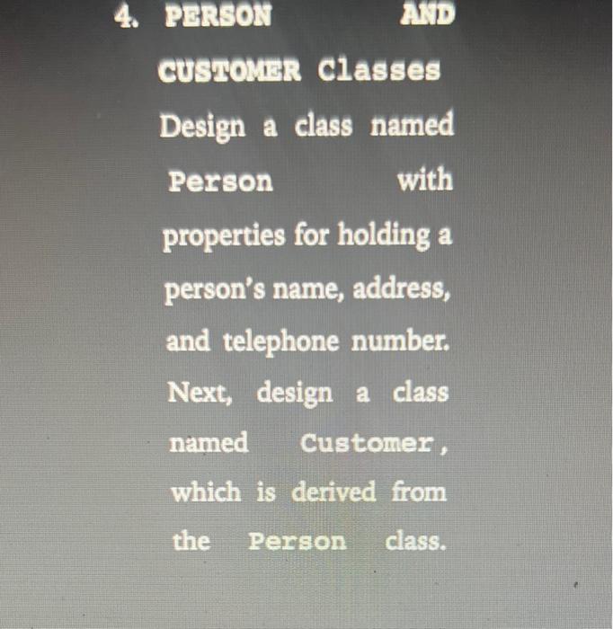 Solved 4. Parsos Guszovis classes Design a class named | Chegg.com