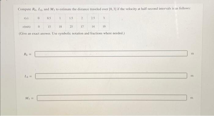 Solved Compute R6,L6, and M3 to estimate the distance | Chegg.com