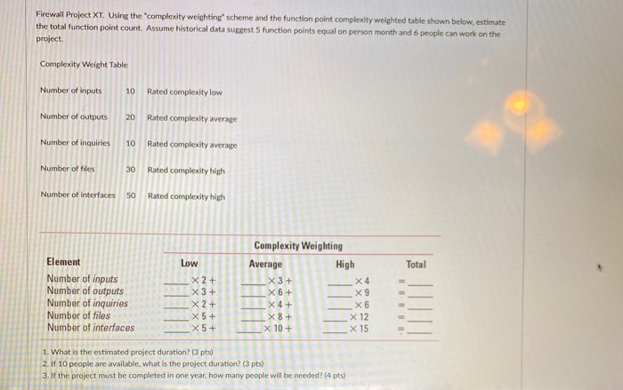 Solved Firewall Project Xt Using The Complexity Weighting 