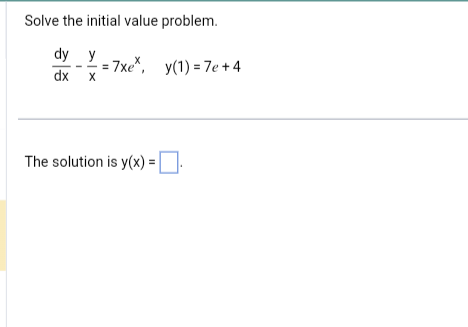Solved Solve the initial value | Chegg.com