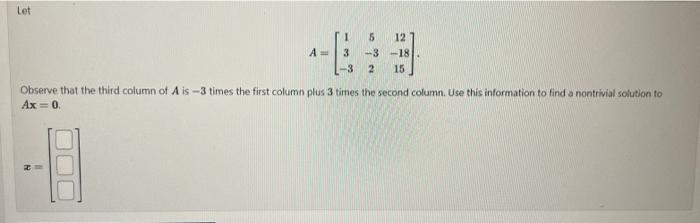 Solved A. The equation Ax=b has a solution for all b | Chegg.com