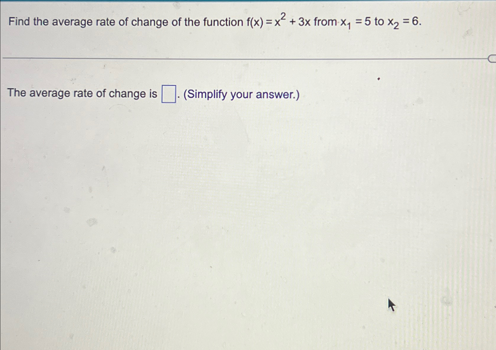 Solved Find the average rate of change of the function | Chegg.com