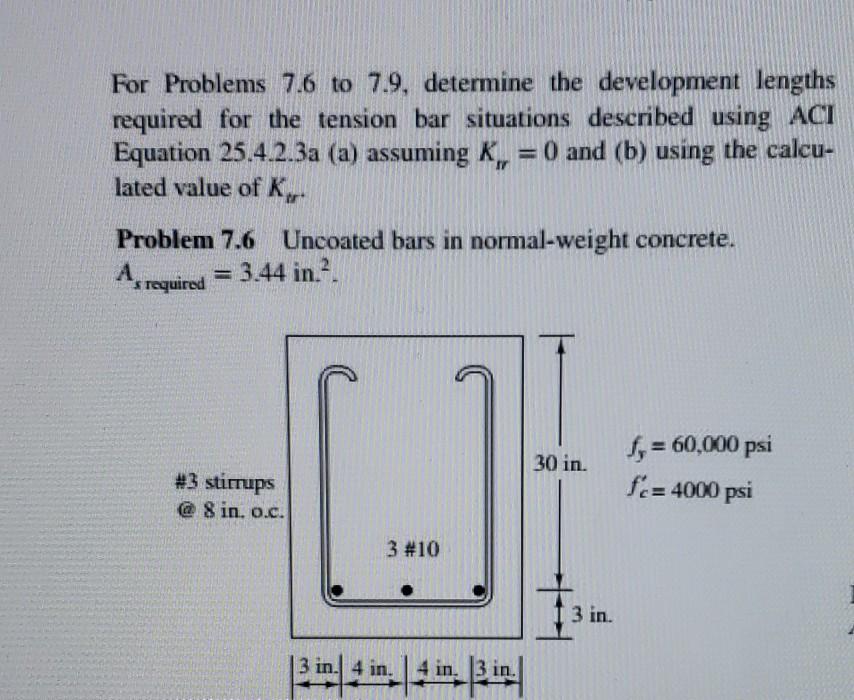 Solved For Problems 7.6 to 7.9, determine the development | Chegg.com