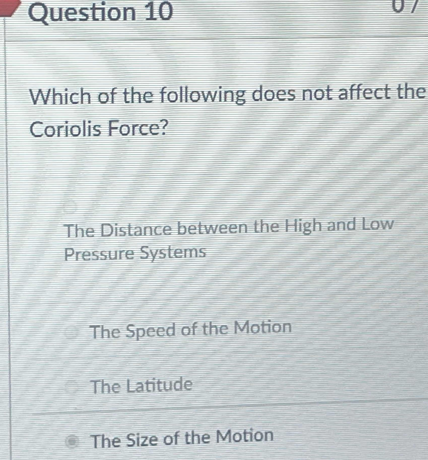Solved Question 10Which of the following does not affect the | Chegg.com