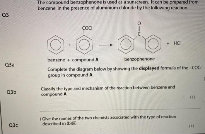 Solved The compound benzophenone is used as a sunscreen. It | Chegg.com