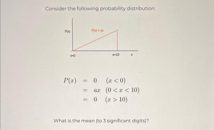 Solved Consider the following probability distribution: | Chegg.com