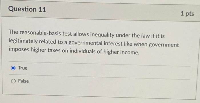 Solved Question 11 1 pts The reasonable-basis test allows | Chegg.com