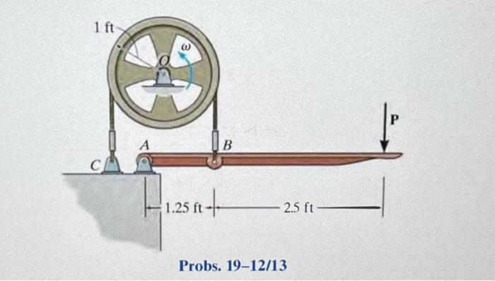Solved *19-12. The 200-lb flywheel has a radius of gyration | Chegg.com