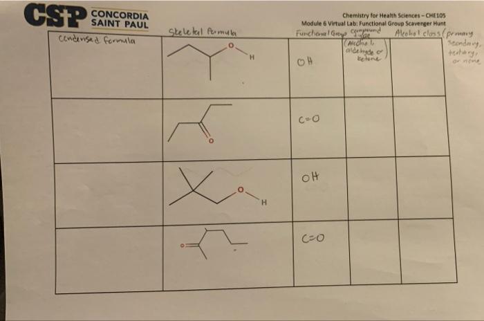 Solved CSP CONCORDIA SAINT PAUL cendensed formula Steletal | Chegg.com