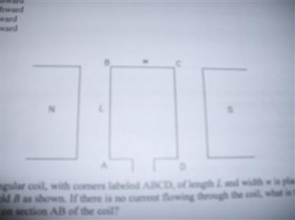 Solved A rectangular coil, with corners labeled ABCD, of | Chegg.com