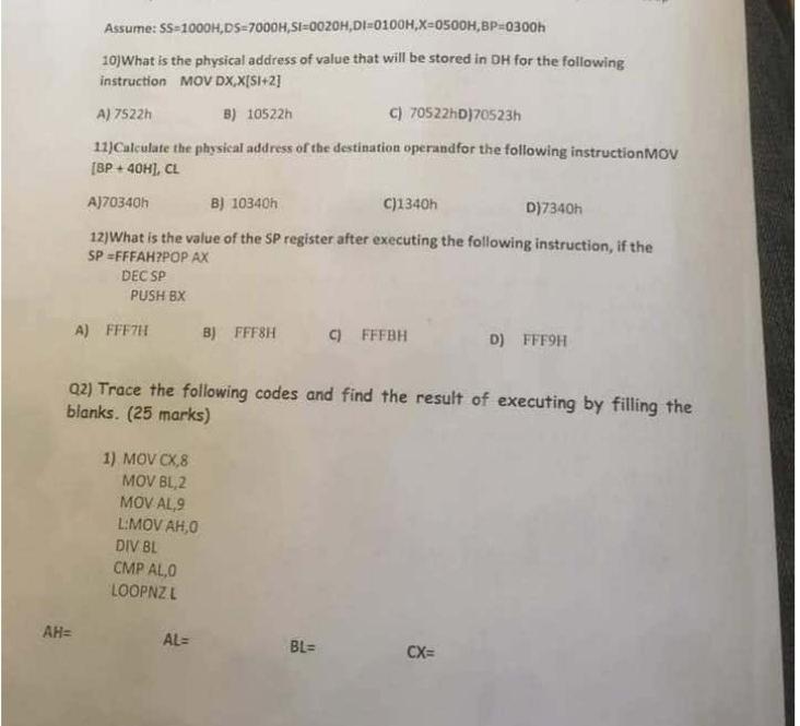 Solved Assume: | Chegg.com