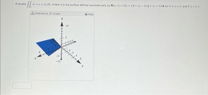 Solved Find parametric descriptions for the surface. plane | Chegg.com