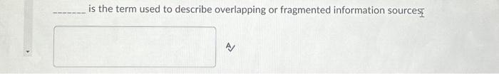 Solved is the term used to describe overlapping A/ or | Chegg.com