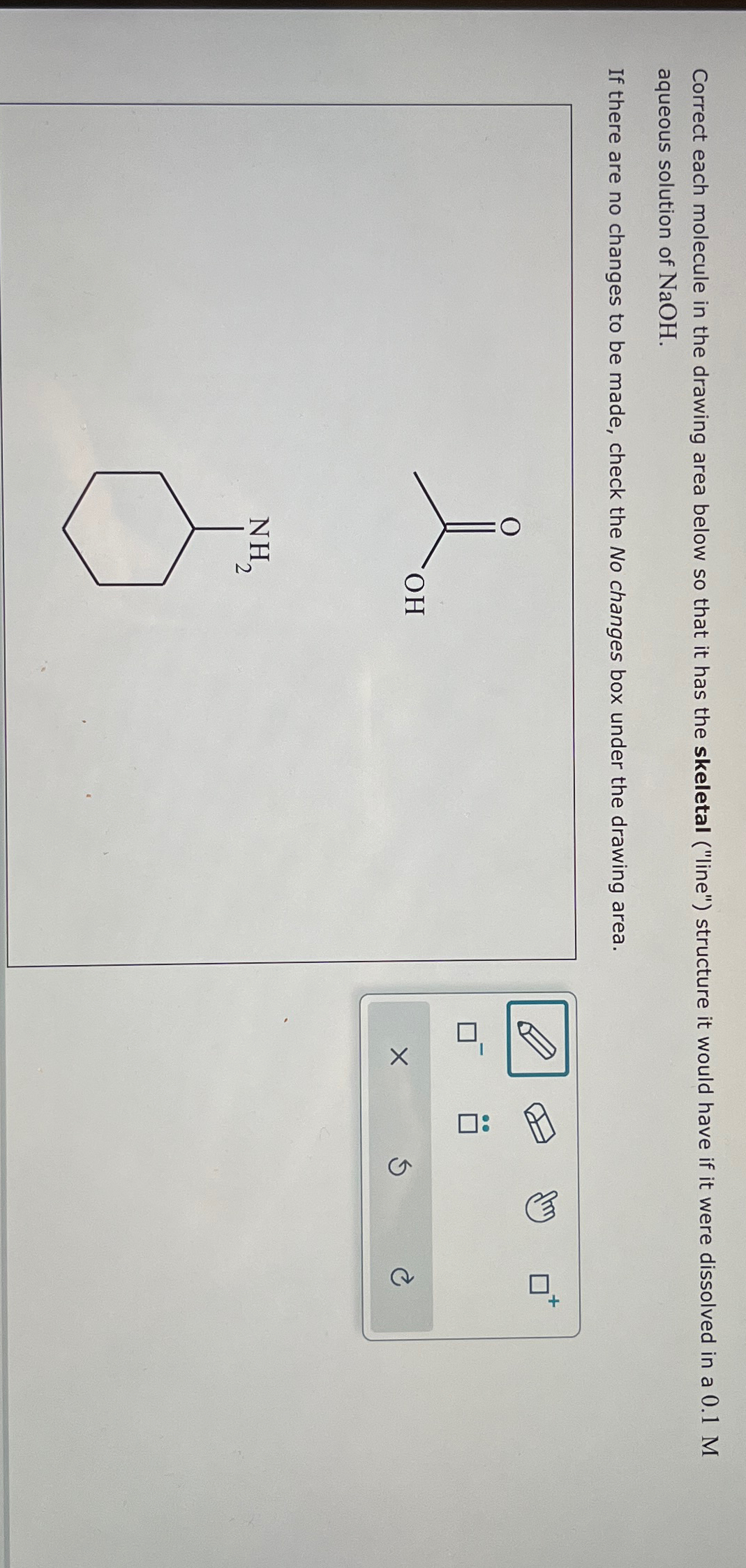 Solved Correct each molecule in the drawing area below so | Chegg.com