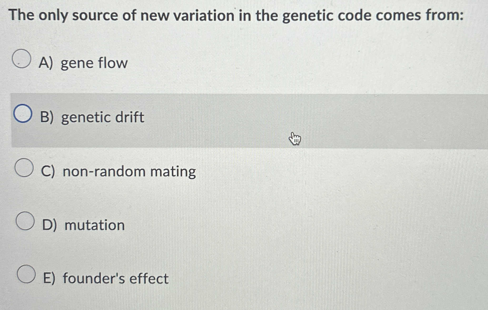 Solved The only source of new variation in the genetic code | Chegg.com