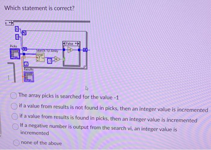 Solved Which statement is correct? The array picks is | Chegg.com