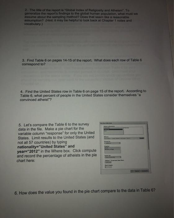 Solved OpenIntro World Atheism Data Set Introduction and | Chegg.com