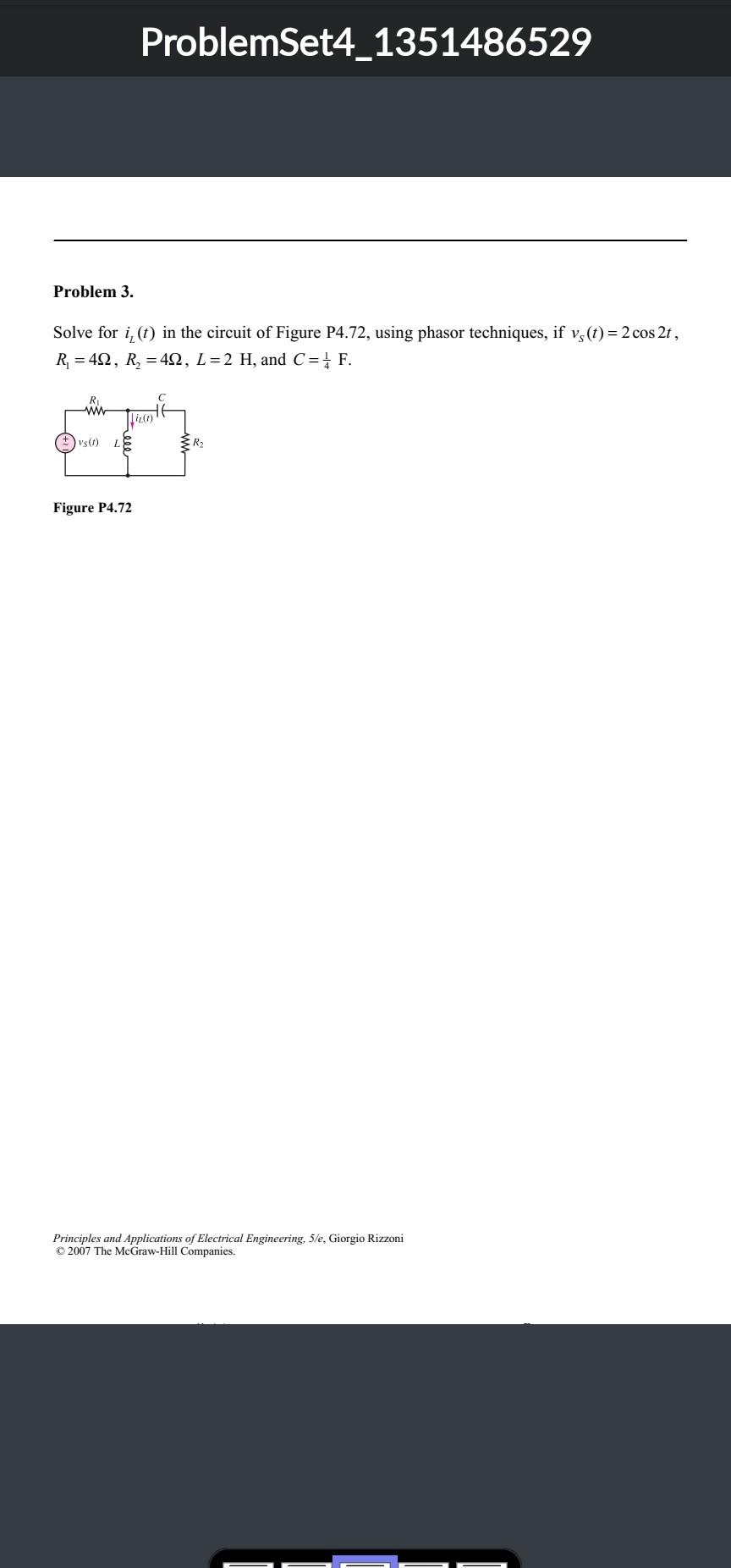 Solved Solve for iL(t) in the circuit of Figure P4.72, using | Chegg.com