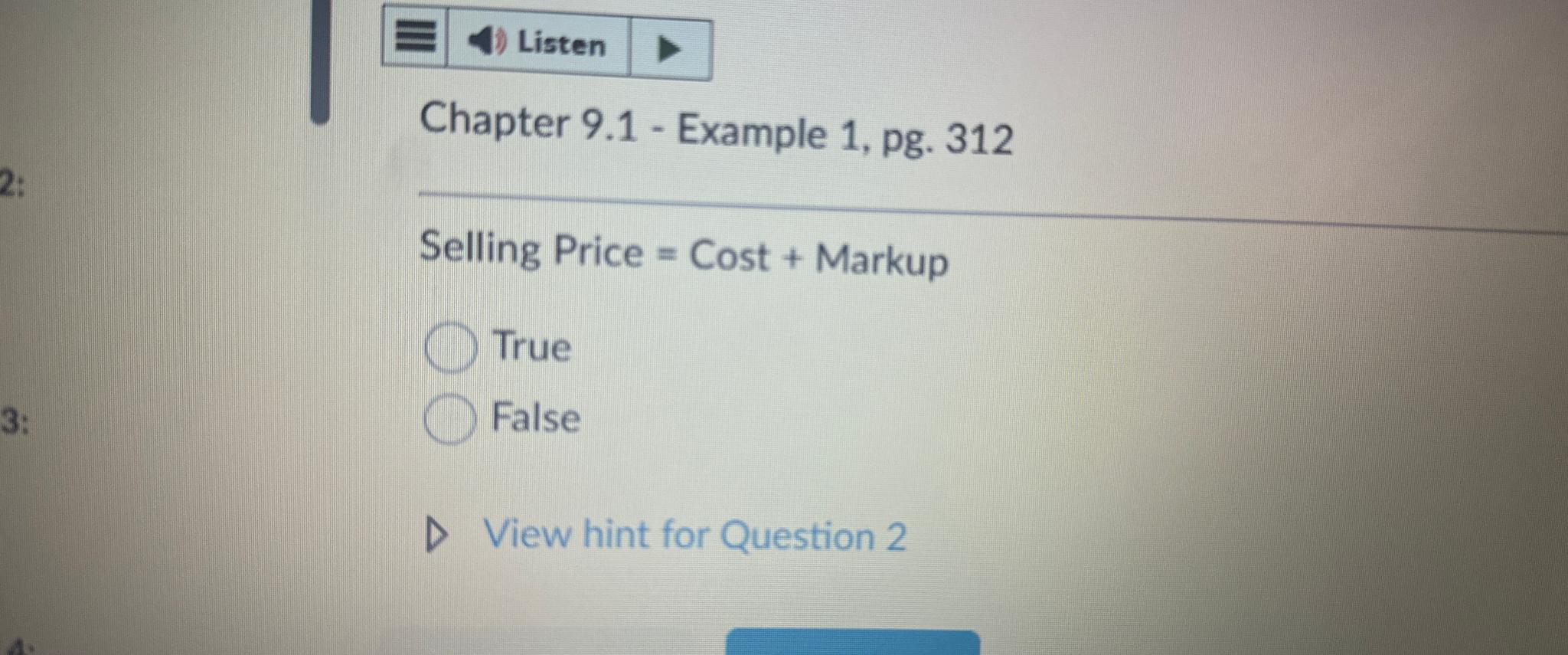 Solved Chapter 9.1 - ﻿Example 1, ﻿pg. 312Selling Price = | Chegg.com