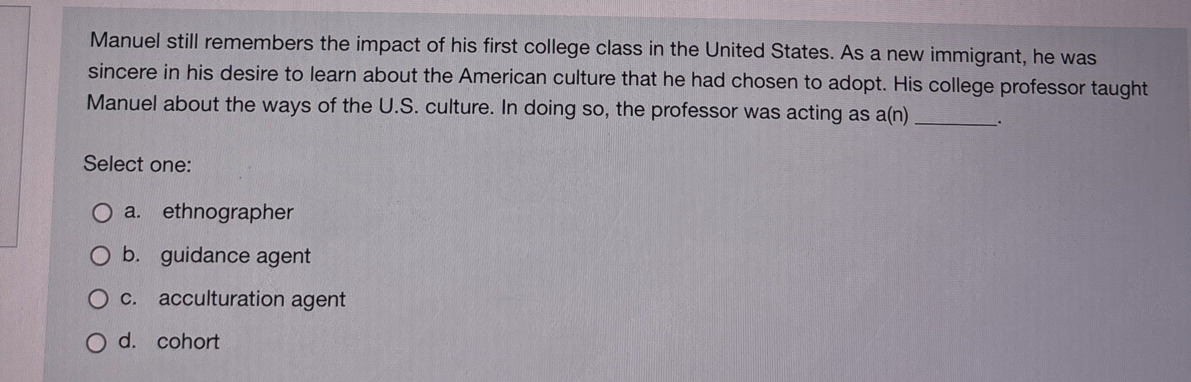 Solved Manuel still remembers the impact of his first | Chegg.com